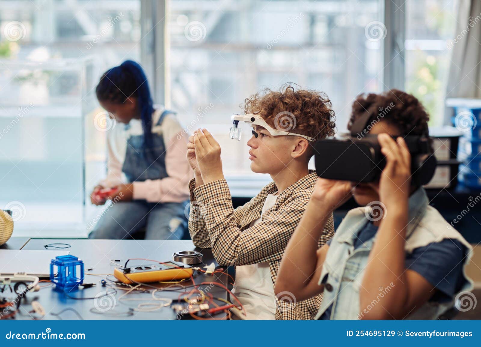 Young Engineers in Class Side View Stock Image - Image of lifestyles ...