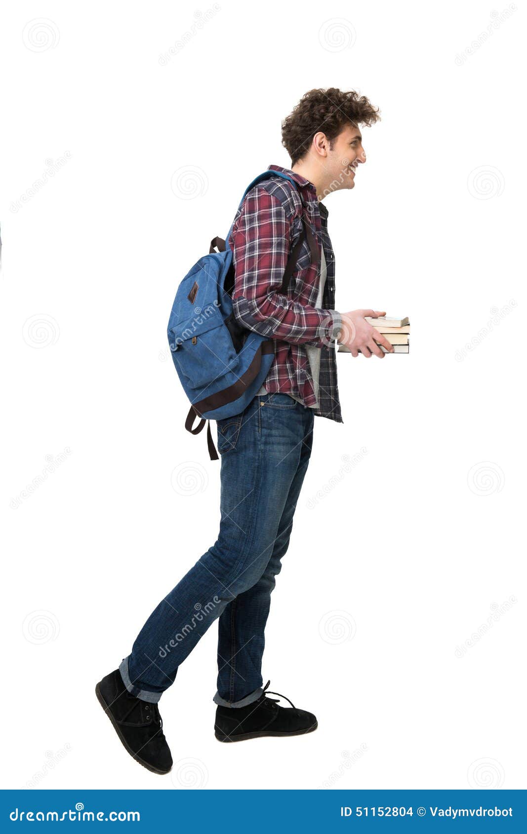 Side View Portrait of a Young Male Student Stock Photo - Image of ...