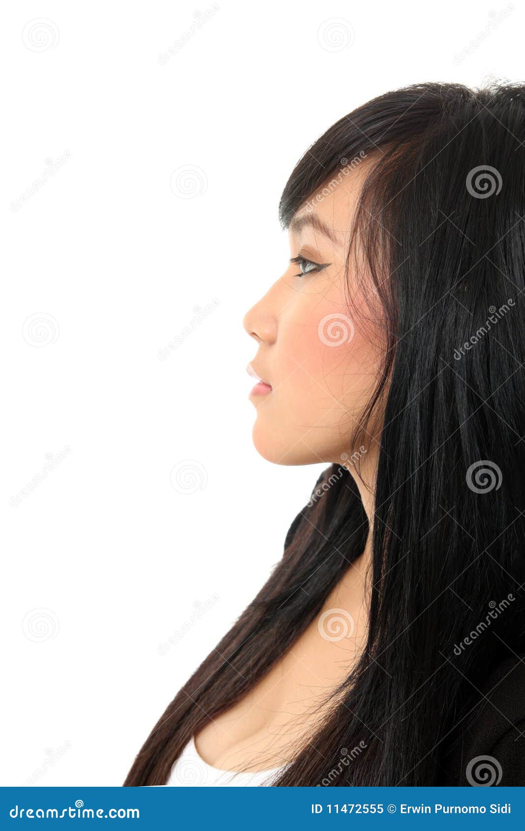 Side view of pretty woman stock image. Image of good - 11472555