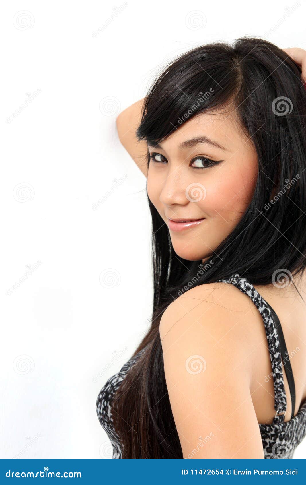 Side view of pretty woman stock photo. Image of skin - 11472654