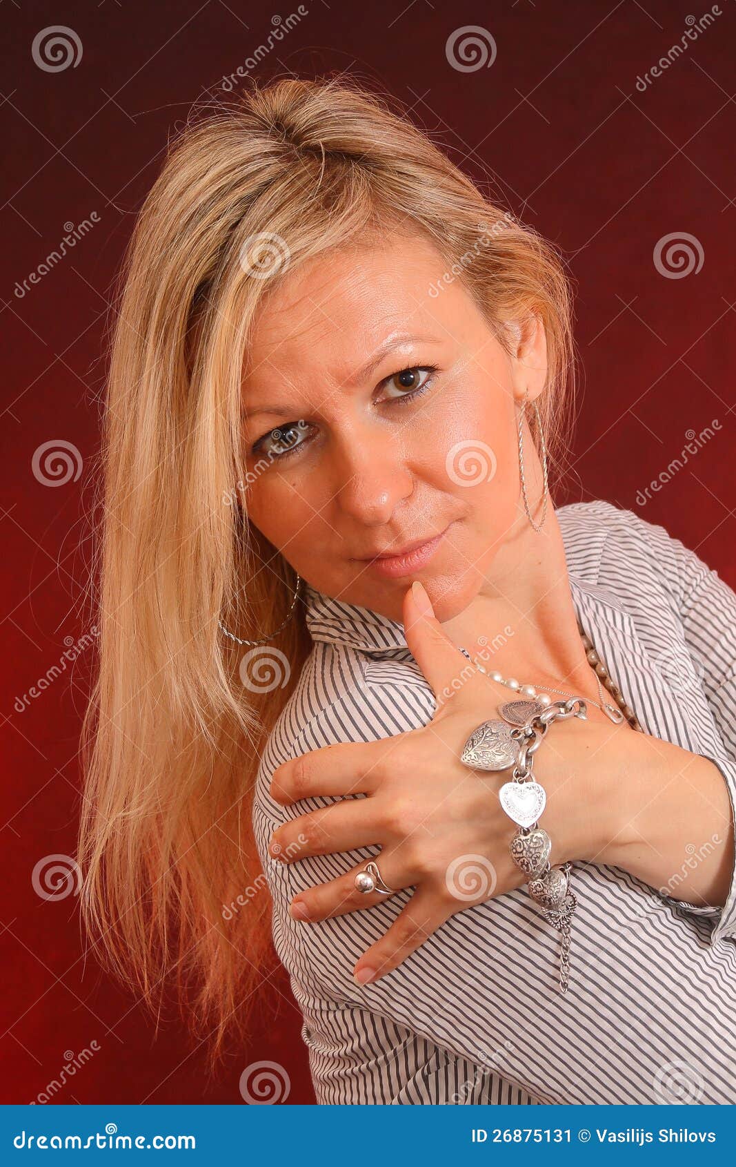 Side view of pretty woman stock image. Image of female - 26875131