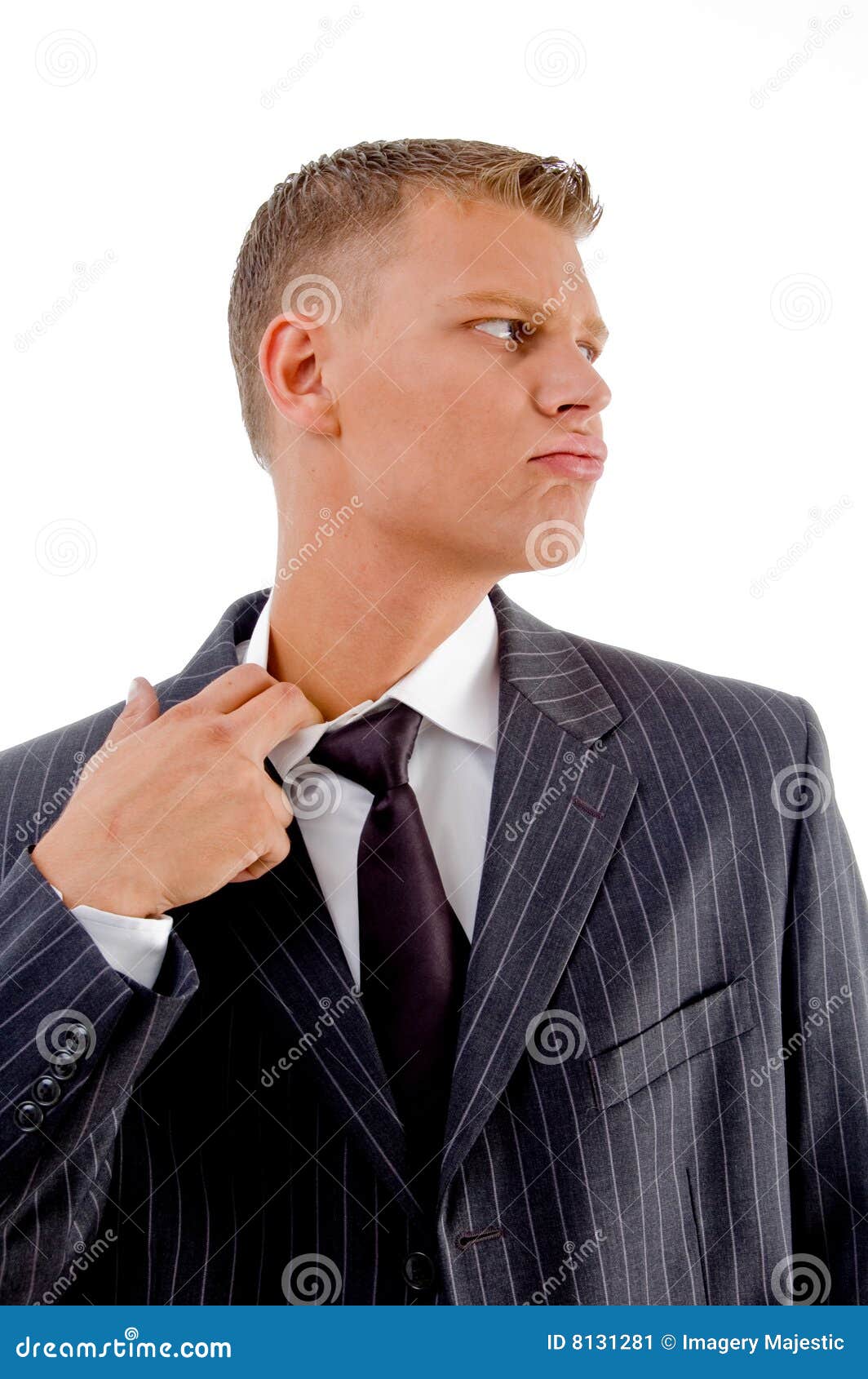 Side View of Professional Stressed Stock Image - Image of vertical ...