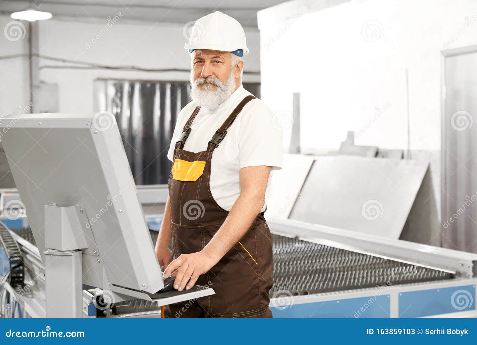 Side View of Professional Worker of Metal Factory Stock Image - Image ...