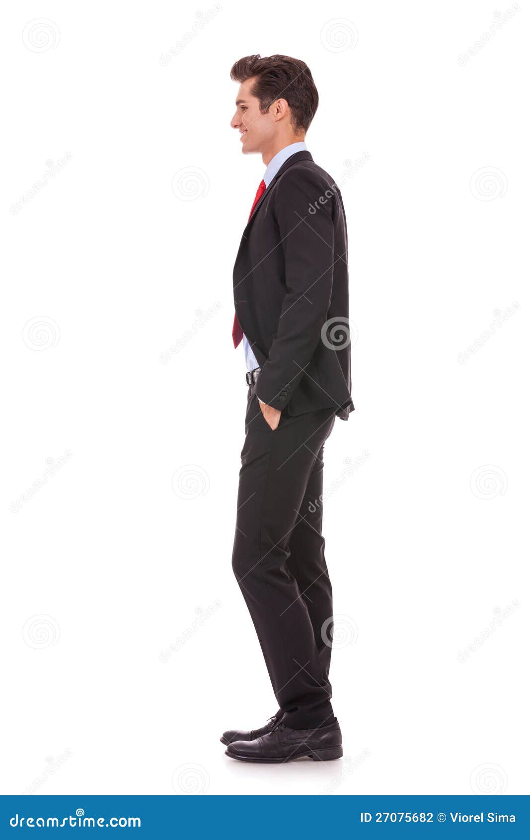 Side View Profile of a Well Dressed Business Man Stock Photo - Image of ...