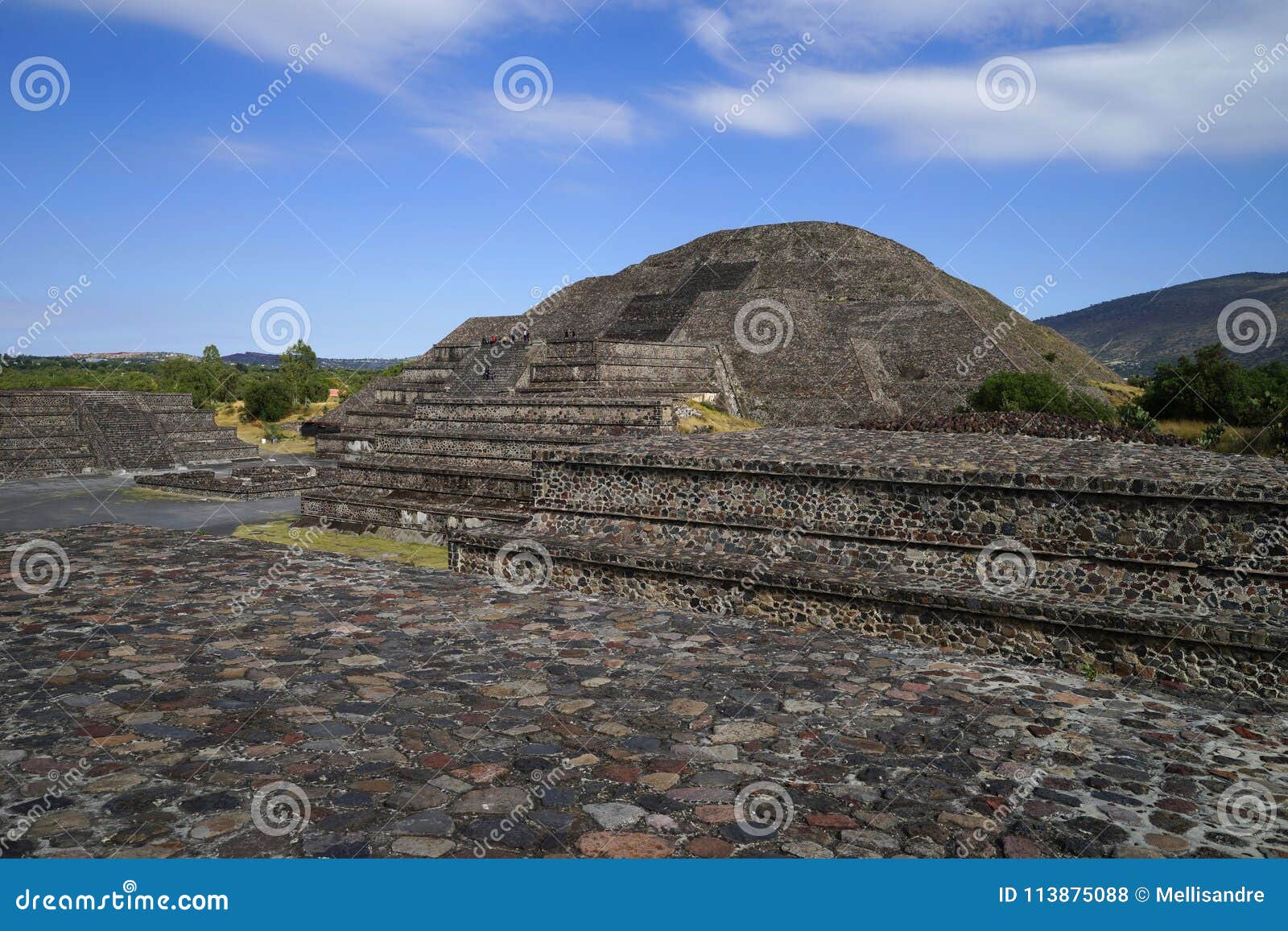 Side View of Pyramid of the Moon from One of the Smaller Pyramids of ...