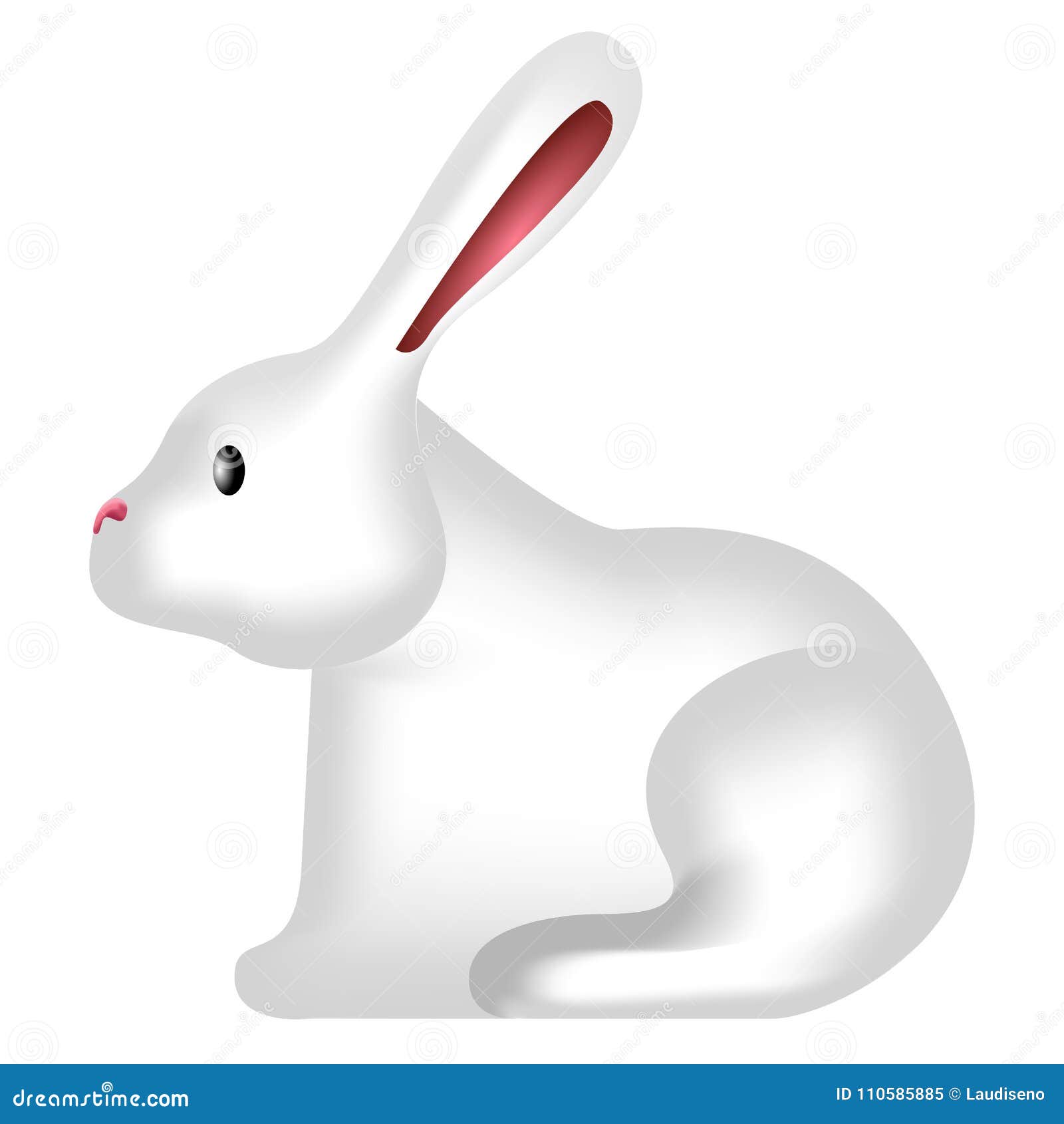 Side view of a rabbit stock vector. Illustration of color - 110585885