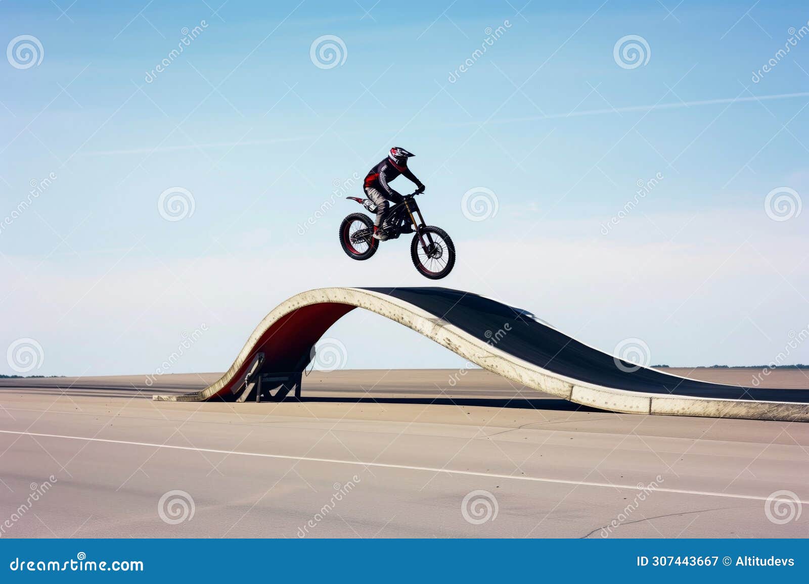 Side View of a Racing Bike Taking Off from a Ramp Stock Image - Image ... Side View of a Racing Bike Taking Off from a Ramp Stock Image - Image ...