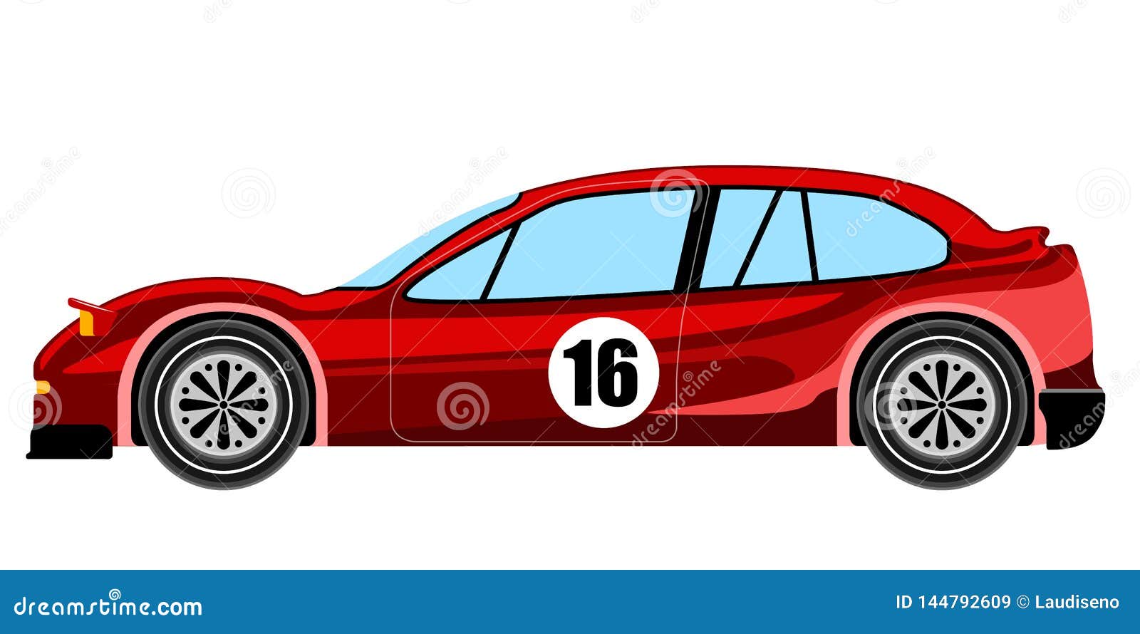 Side view of a racing car stock vector. Illustration of driver - 144792609