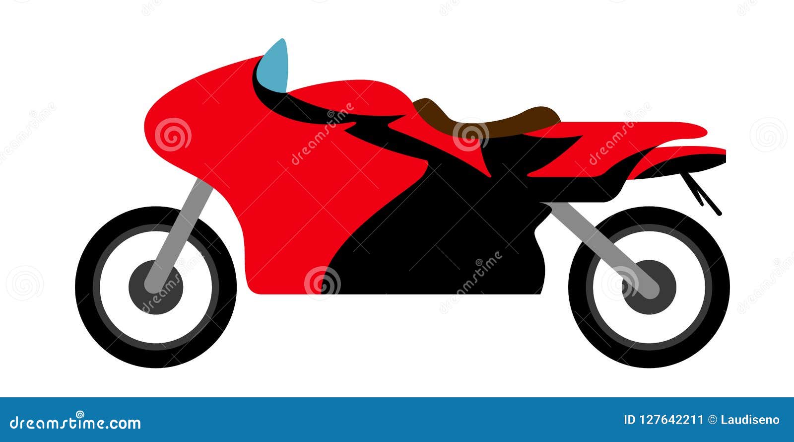 Side View of a Racing Motorcycle Stock Vector - Illustration of power ...