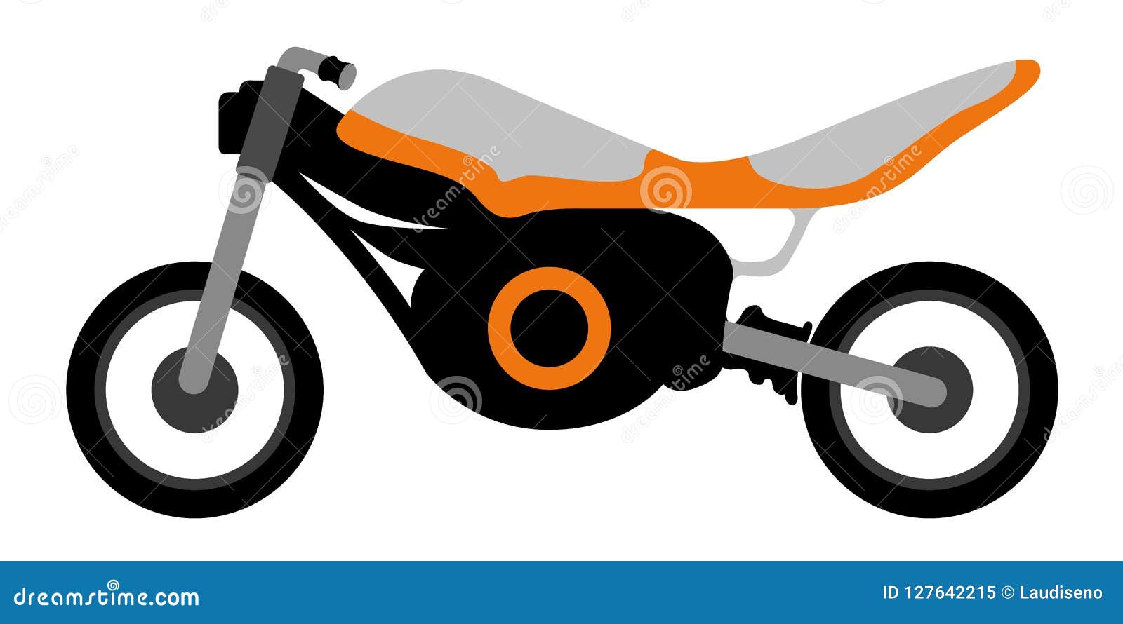 Side View of a Racing Motorcycle Stock Vector - Illustration of cycle ...