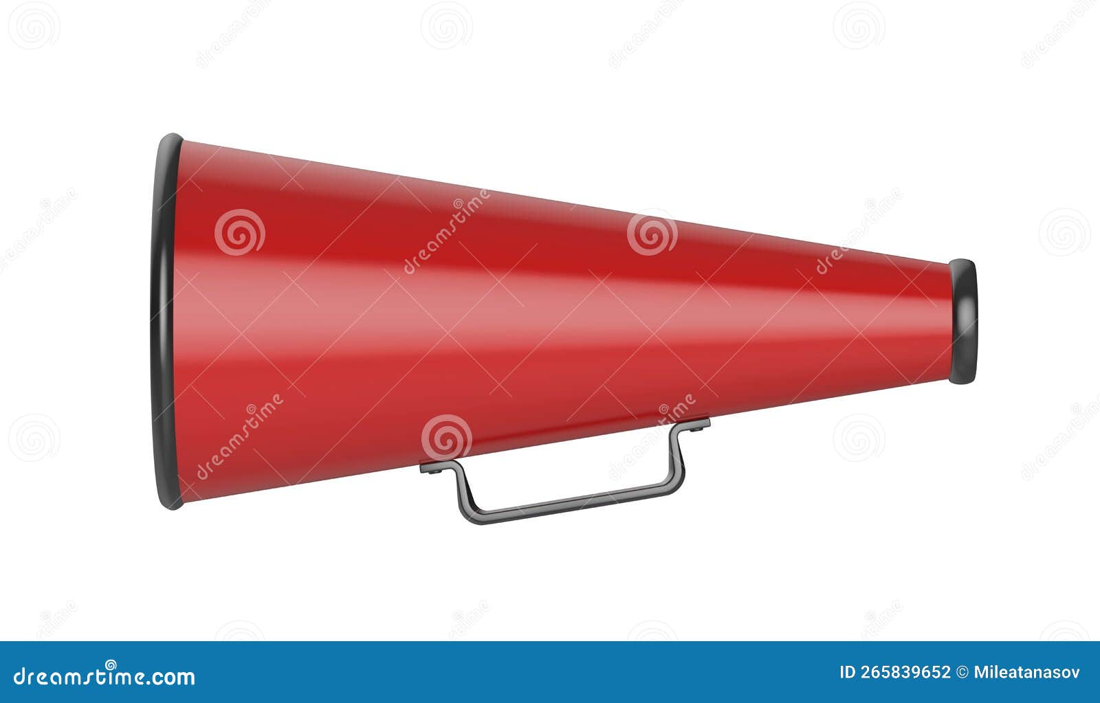 Side View of Red Vintage Megaphone Stock Photo - Illustration of ...