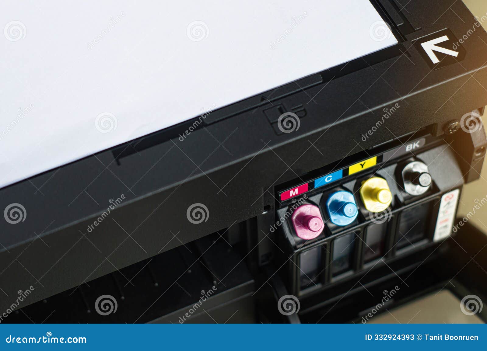 Side View of a Refillable Printer, Document Printer Stock Image - Image ...