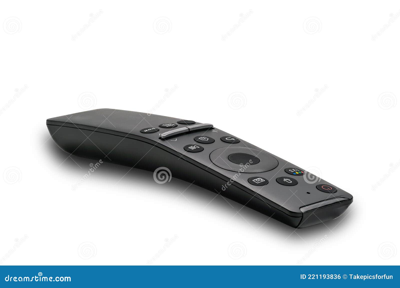 Side View of Remote Control for Television with Voice Recognition ...