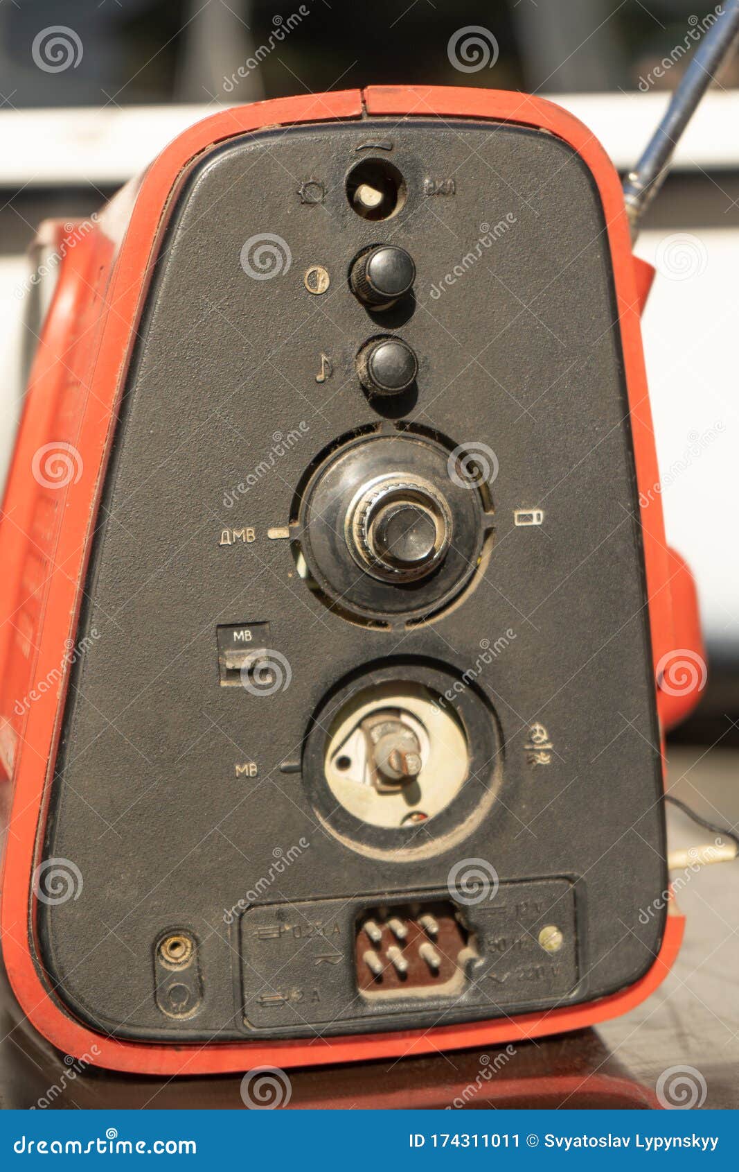 Side View of Retro Tube Tv Set Stock Image - Image of media, object ...