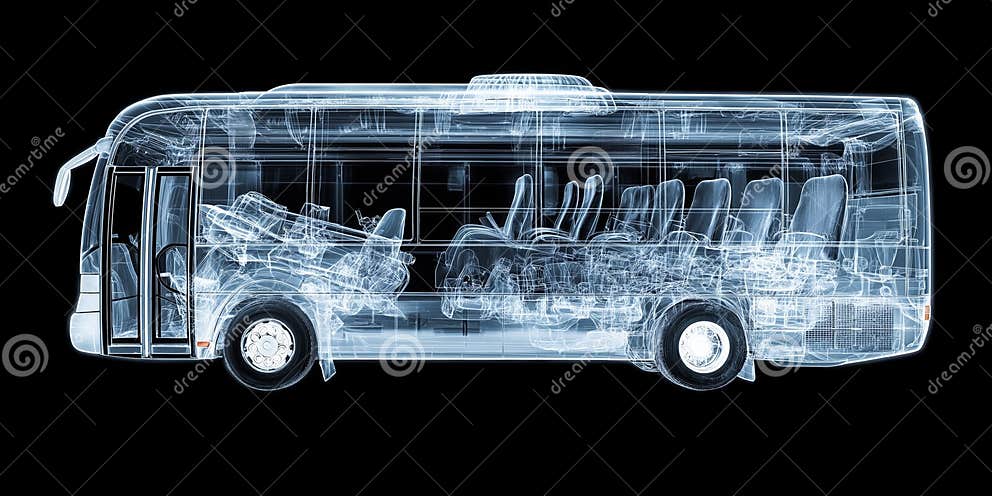 Transparent View of a Modern Bus Technology and Interior Design ...
