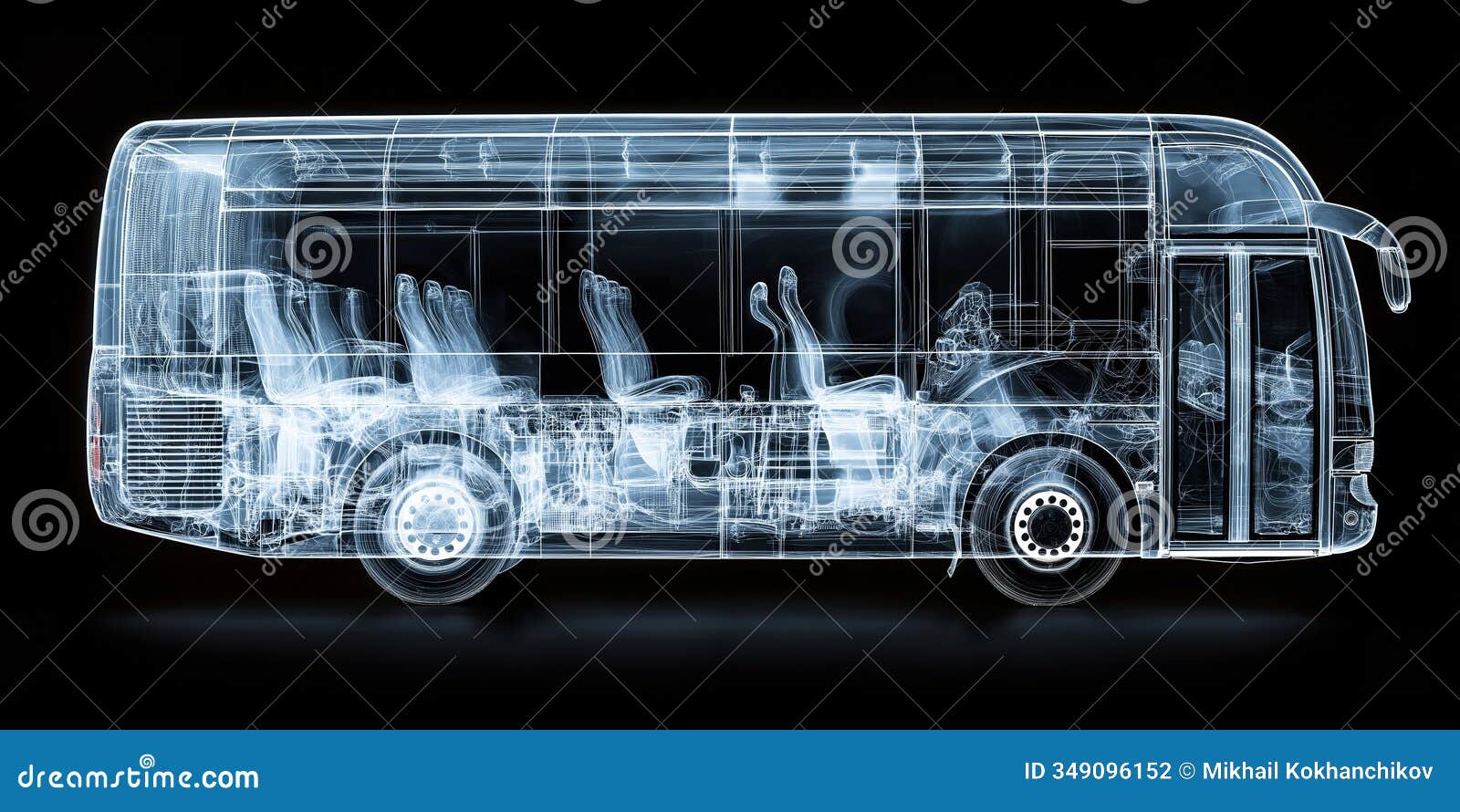 Transparent View of a Modern Bus Technology and Interior Design ...