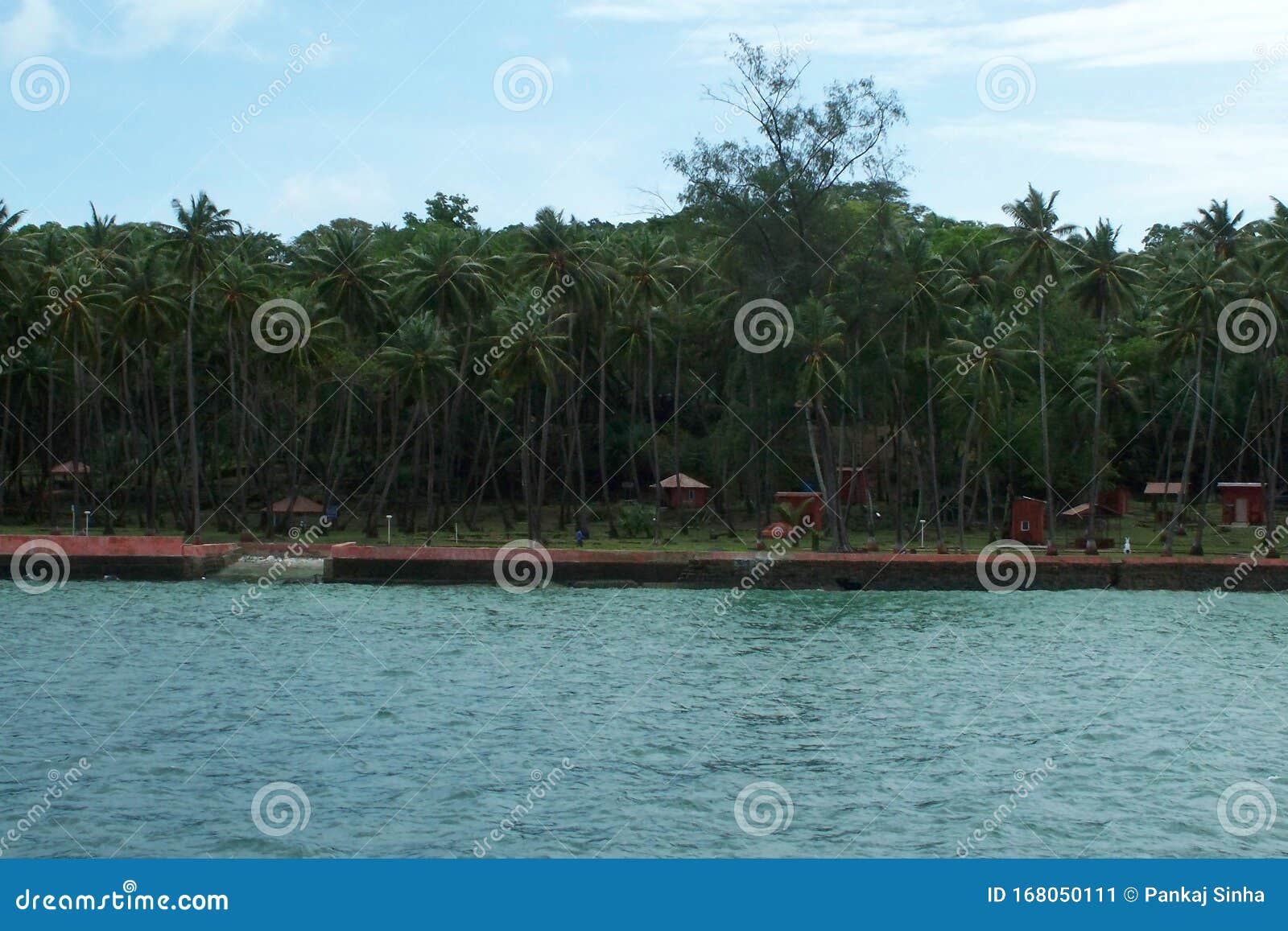 Side view of Ross island. stock image. Image of coconut - 168050111