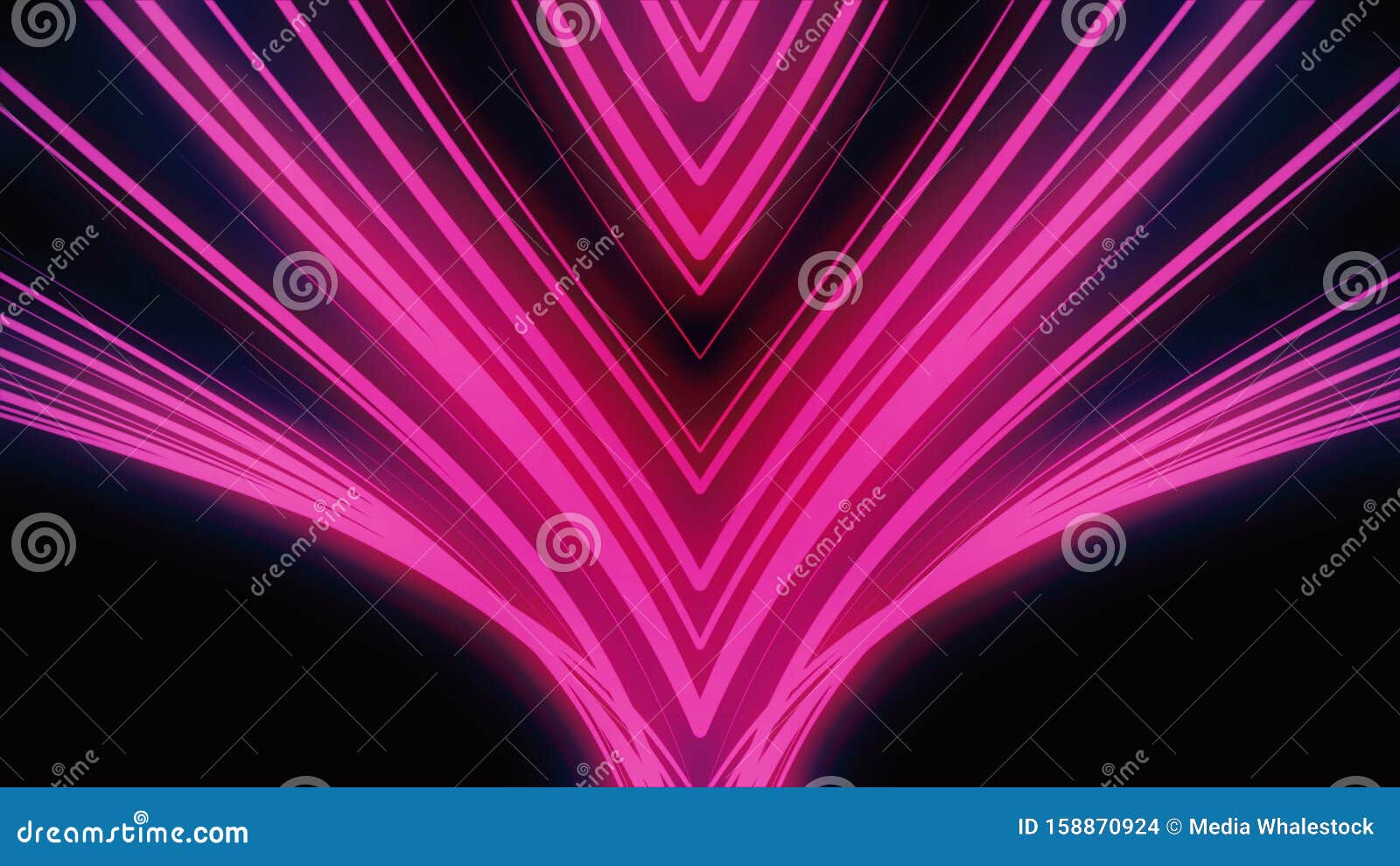 Side View of Rotating an Abstract Vortex Formed by Bright Pink Narrow ...