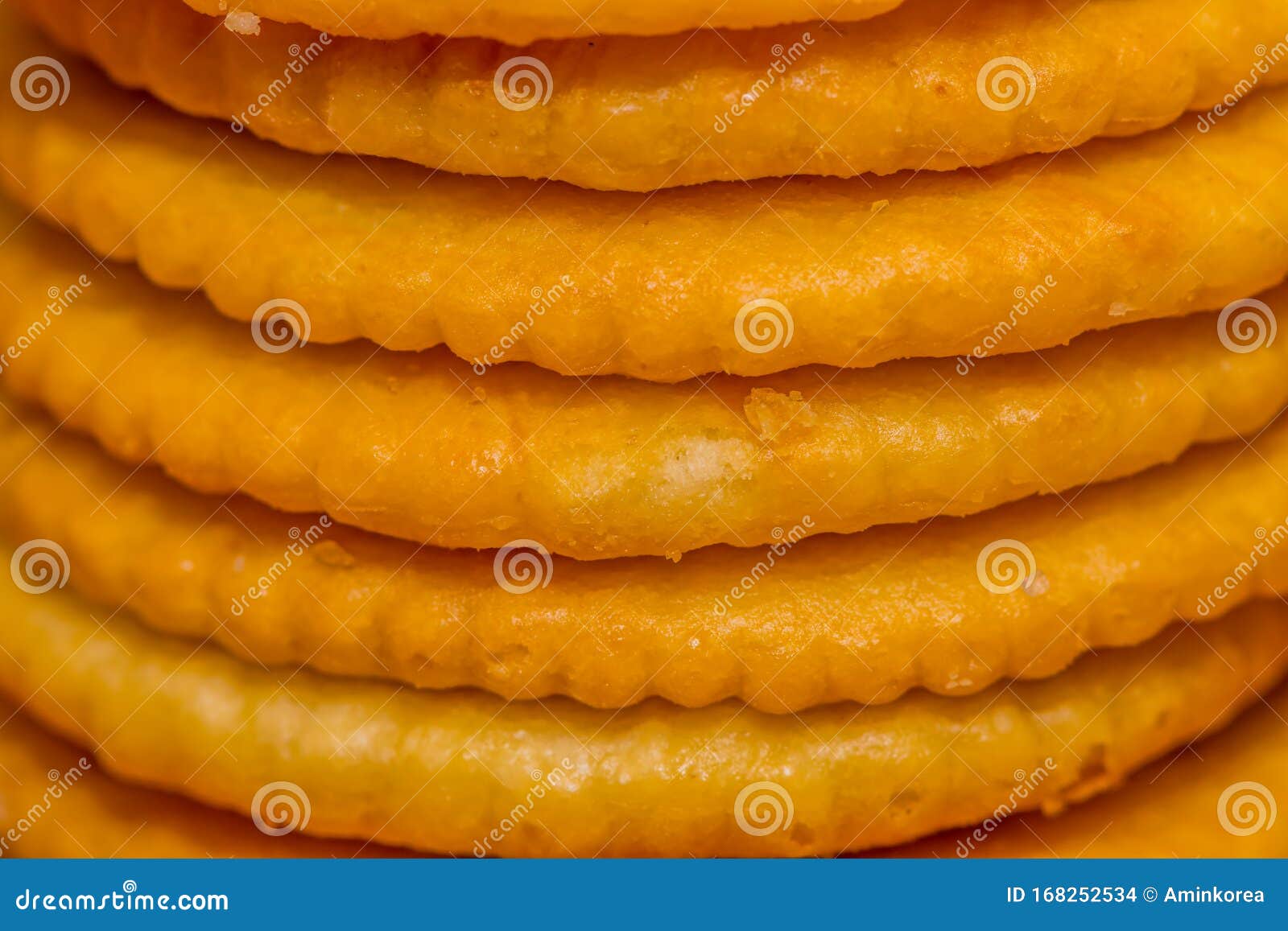 Side View of Round Butter Crackers Stock Photo - Image of diet, baked ...