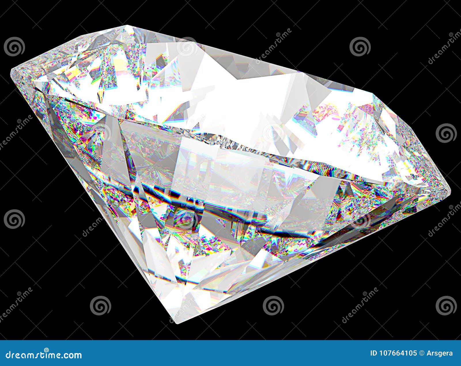 Side View of Round Diamond with Isolated Stock Illustration ...