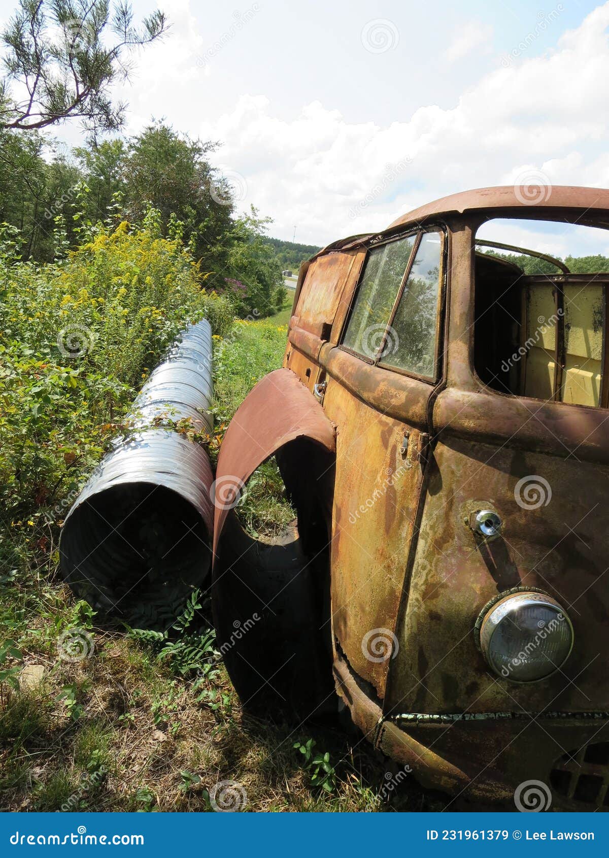 Side View of Rusty Vehicle with Windows Stock Image - Image of vintage ...