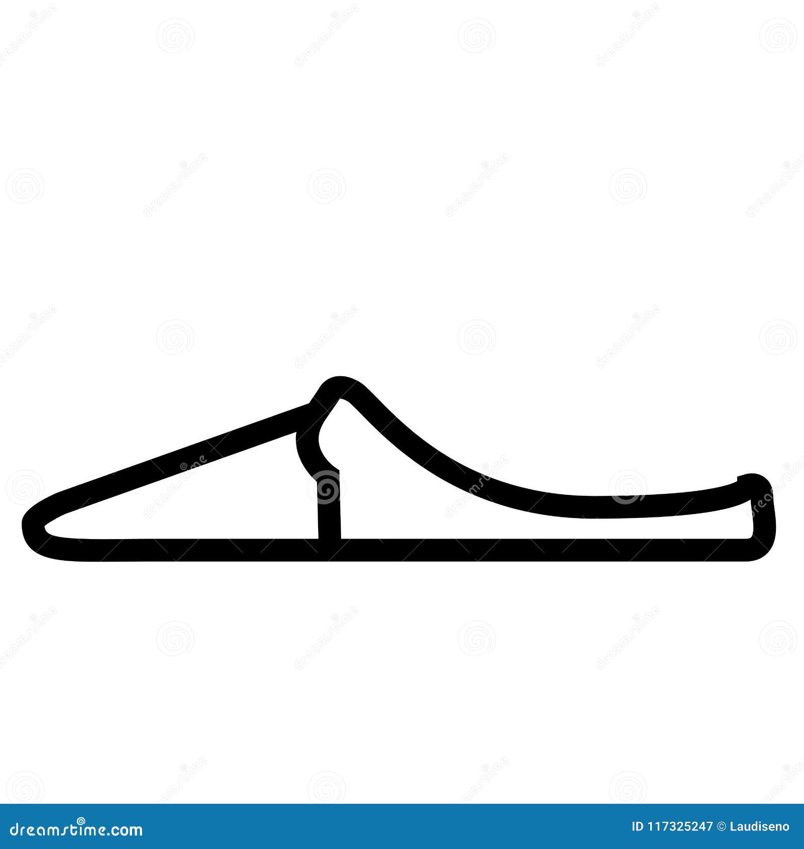 Side view of a sandal stock vector. Illustration of casual - 117325247