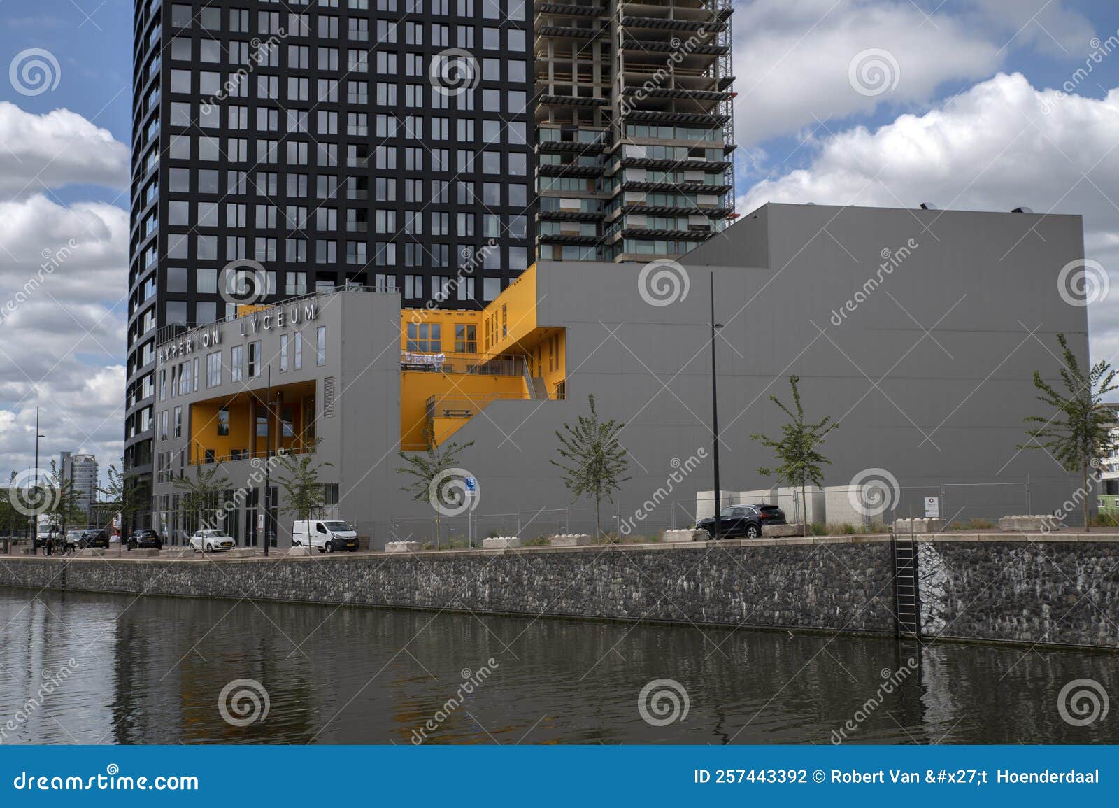 Side View School Building Hyperion Lyceum at Amsterdam the Netherlands ...