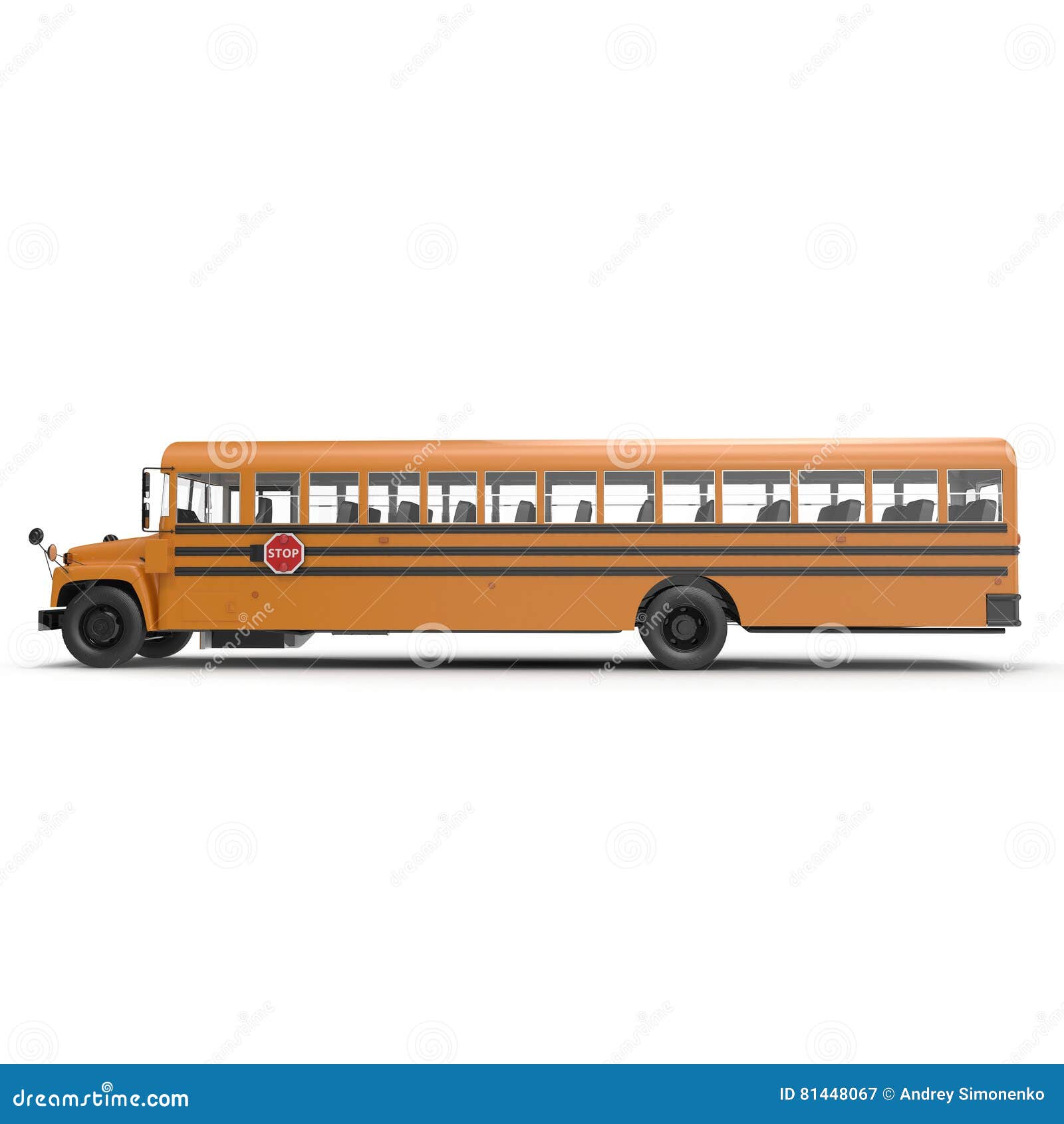 School Bus Side View Drawing