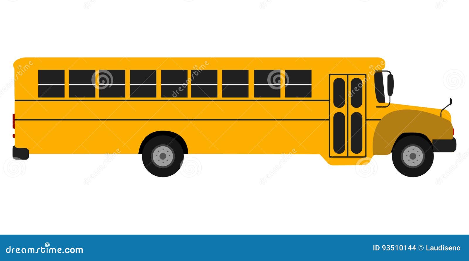Side view of an school bus stock vector. Illustration of view - 93510144