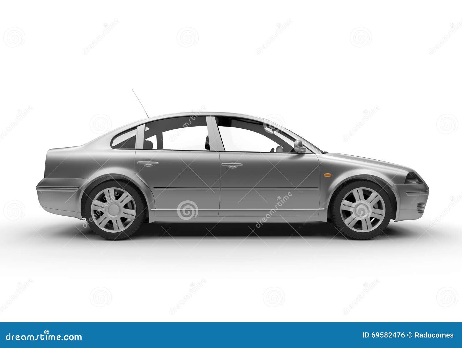 Side view of a sedan car stock illustration. Illustration of headlight ...