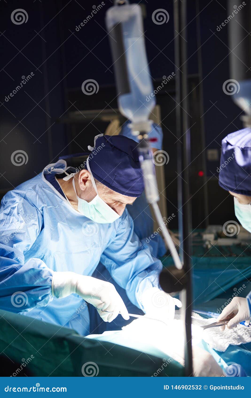 Senior Surgeon during Serious Operation in Darkness Stock Photo - Image ...