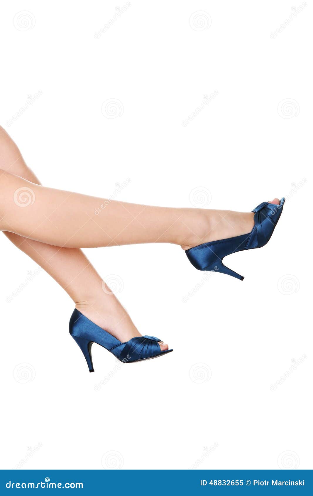 Side View of Female Legs in High Heels Stock Image - Image of elegance ...