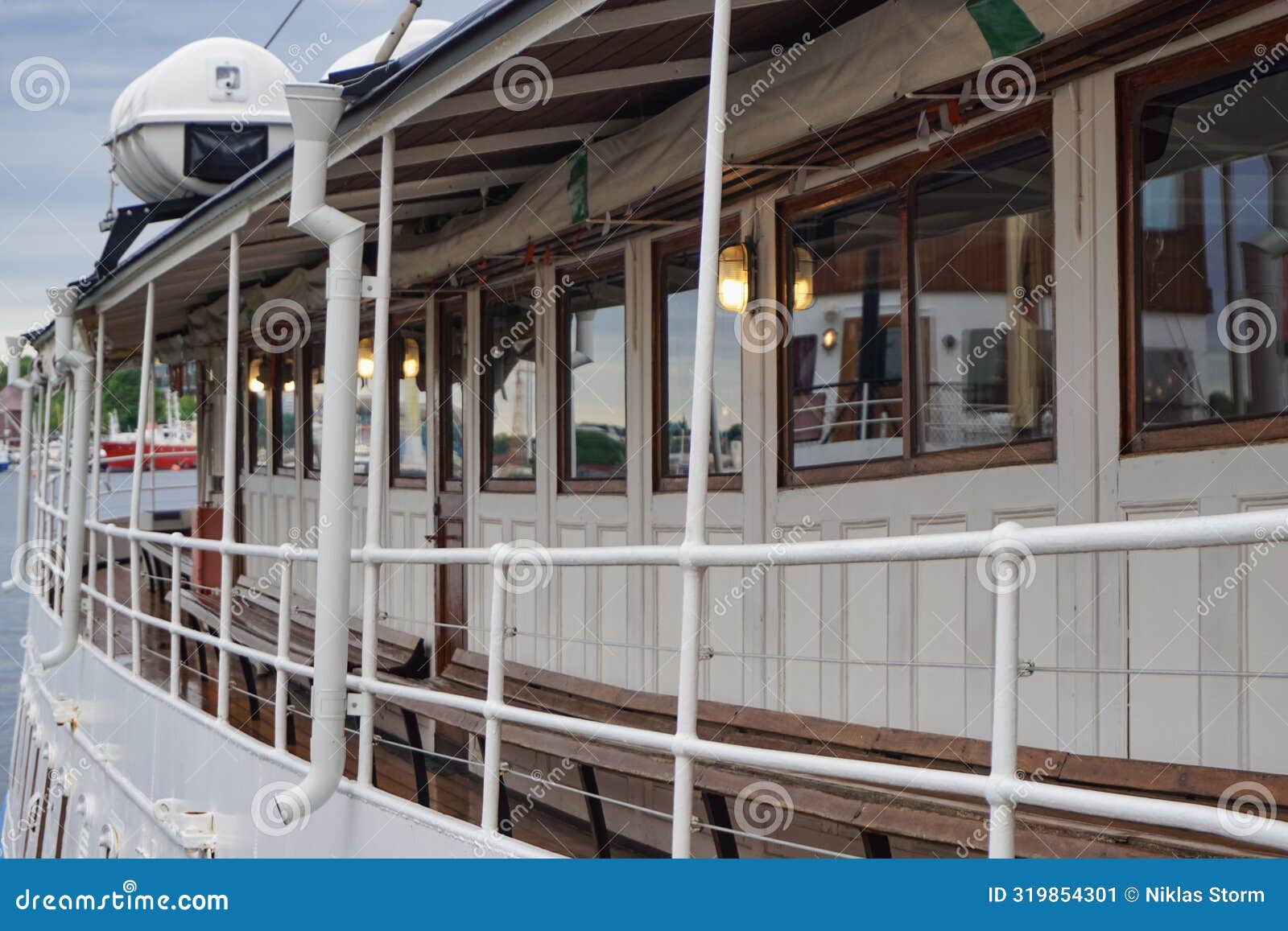 Side view of a ship stock image. Image of ship, building - 319854301