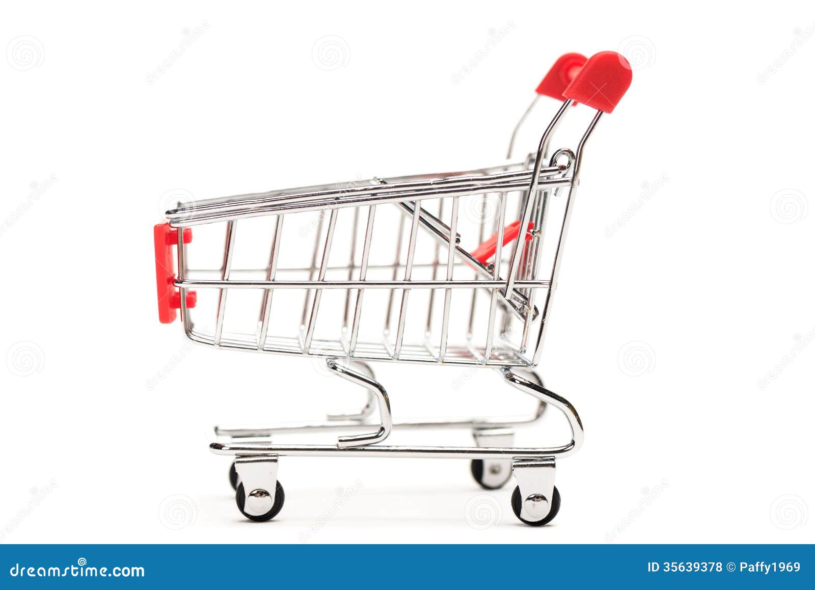 Side View of a Shopping Cart Stock Photo - Image of groceries, retail ...
