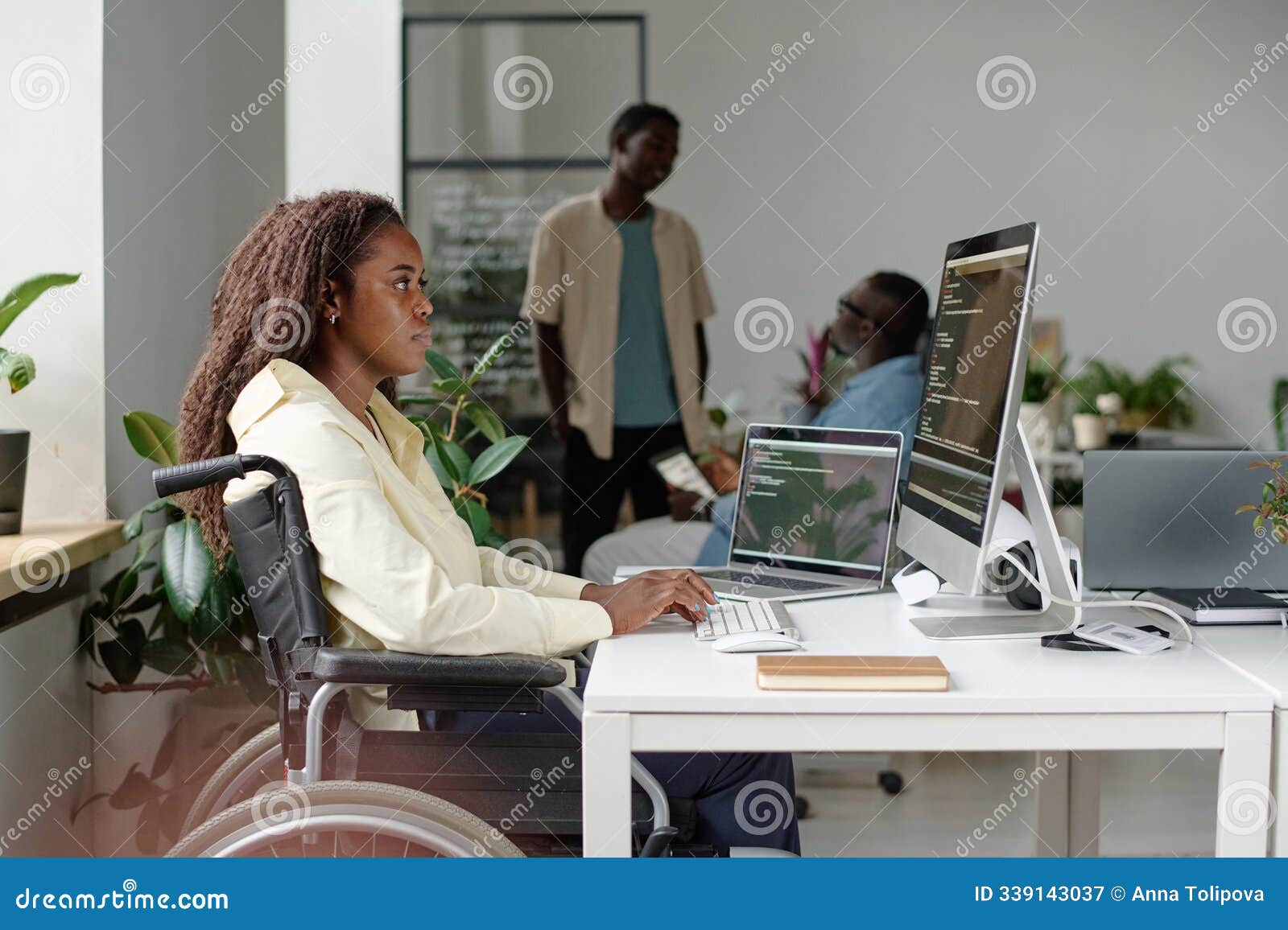 Female Programmer Coding stock image. Image of workplace - 339143037