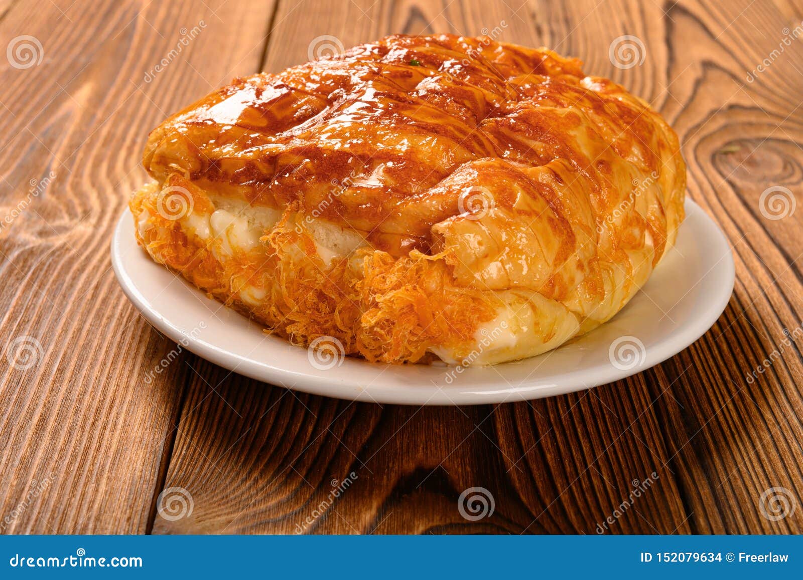 Shredded Pork Bread on a Dish Stock Photo - Image of breakfast ...