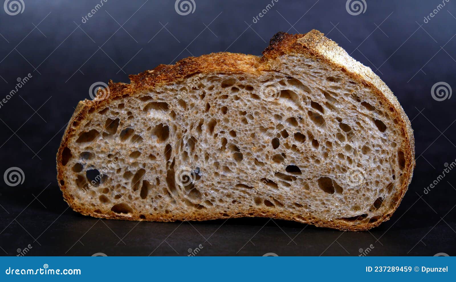 Side View of a Sliced Bread Slice Stock Image - Image of meat, flour ...