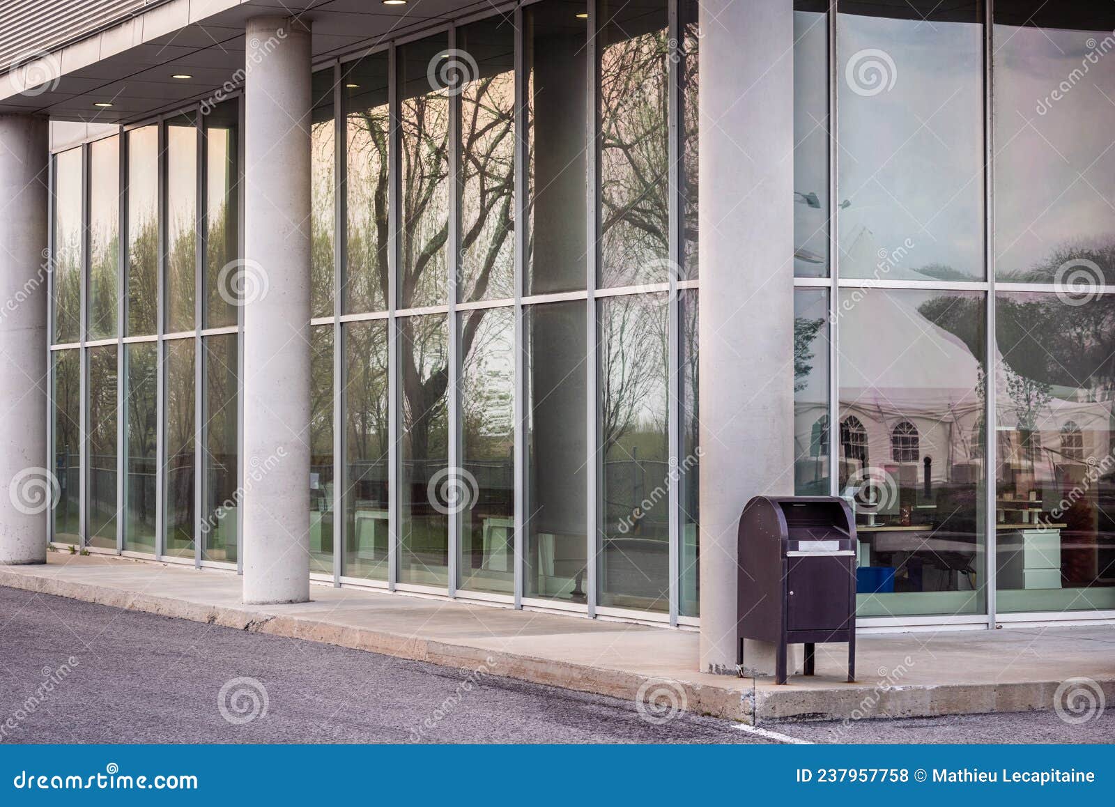 Side View of a Small Modern Office Building Stock Photo - Image of ...