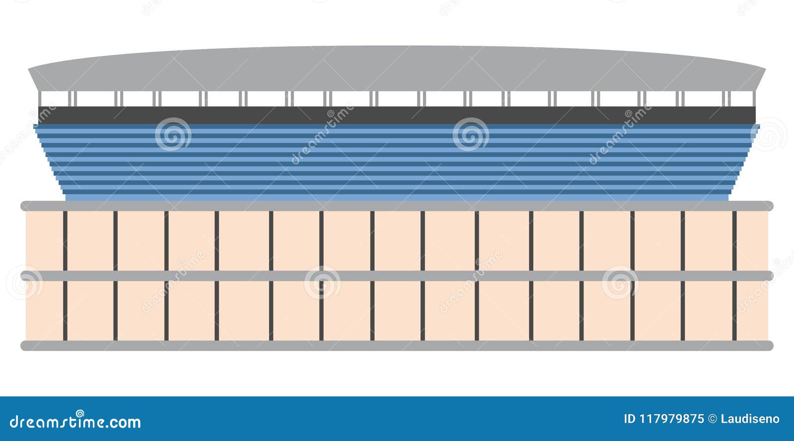 Side View of a Soccer Stadium Stock Vector - Illustration of sport ...