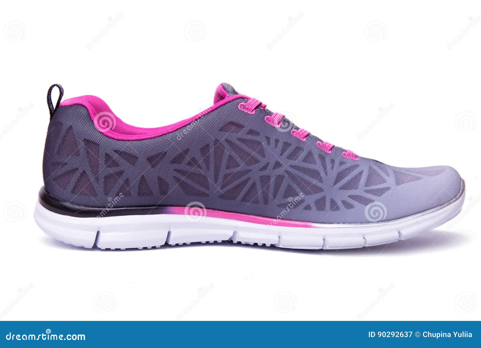 Side view of sport shoe stock image. Image of gray, sneakers - 90292637