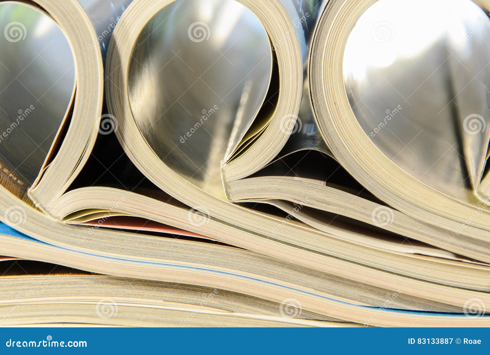 Side View of a Stack of Magazines Stock Image - Image of publications ...