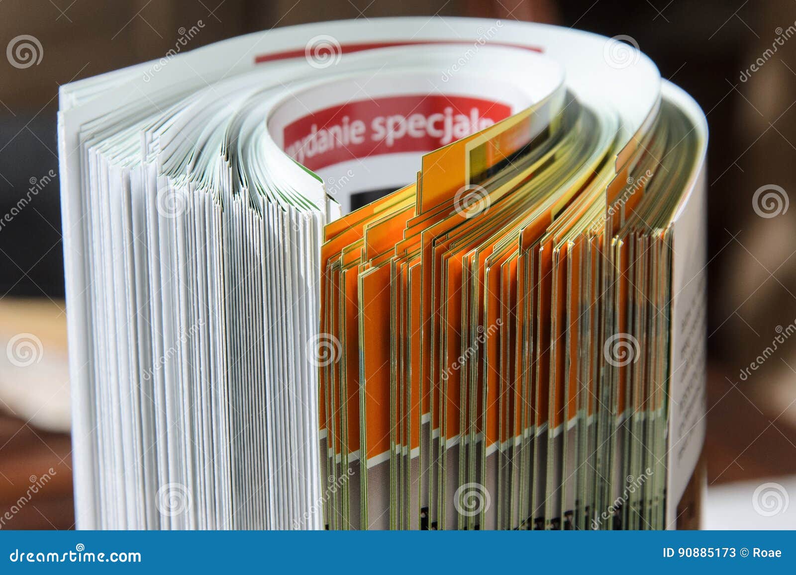 Side View of a Stack of Magazines Stock Image - Image of copyspace ...