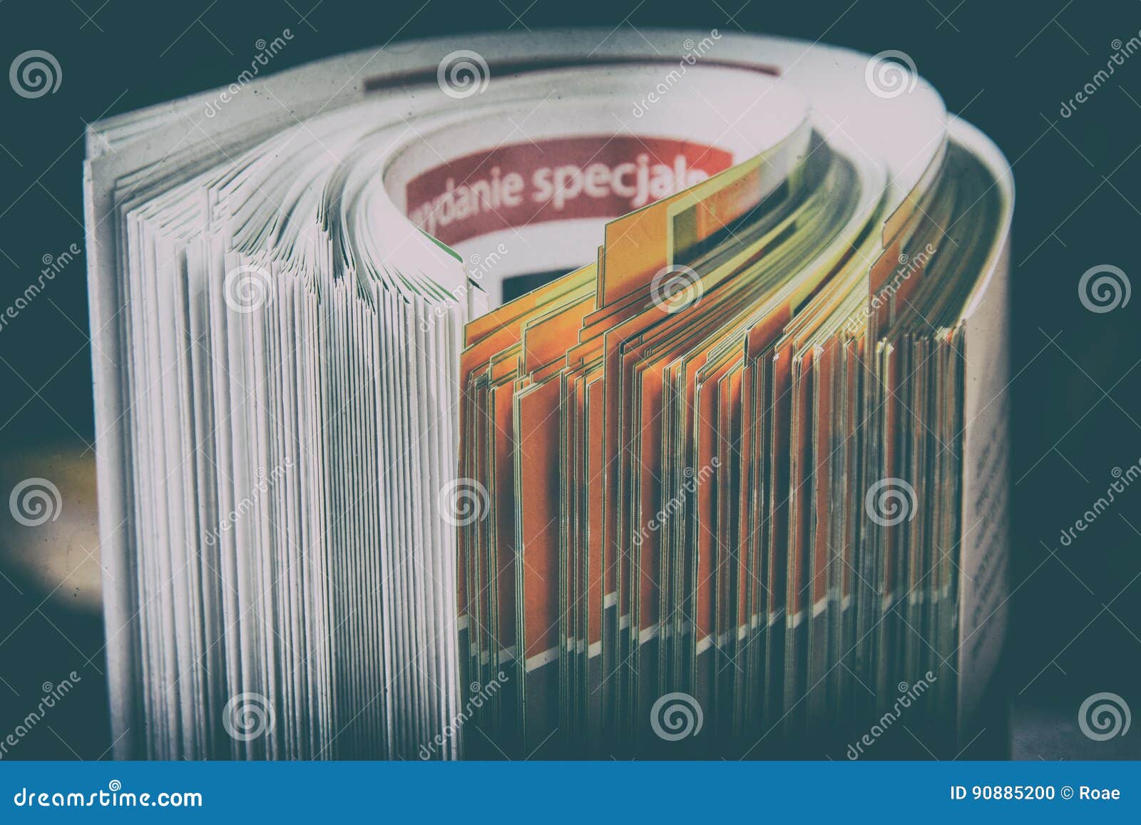 Side View of a Stack of Magazines Stock Photo - Image of articles ...