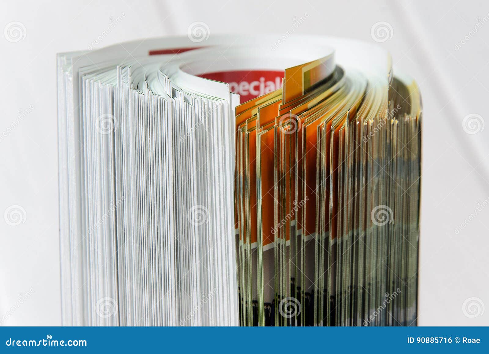 Side View of a Stack of Magazines Stock Photo - Image of journal ...