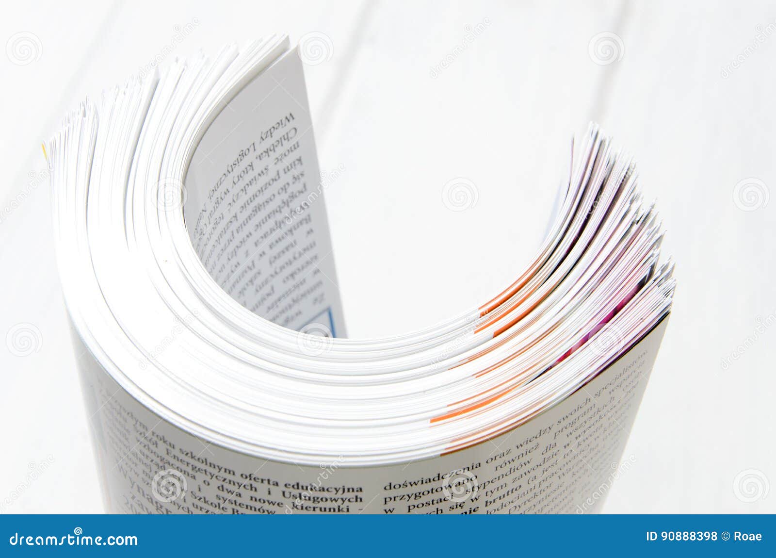 Side View of a Stack of Magazines Stock Photo - Image of brochure ...