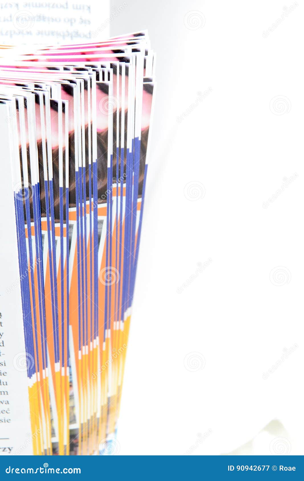 Stack Of Magazines And Newspaper Open Page On Table Royalty-Free Stock ...