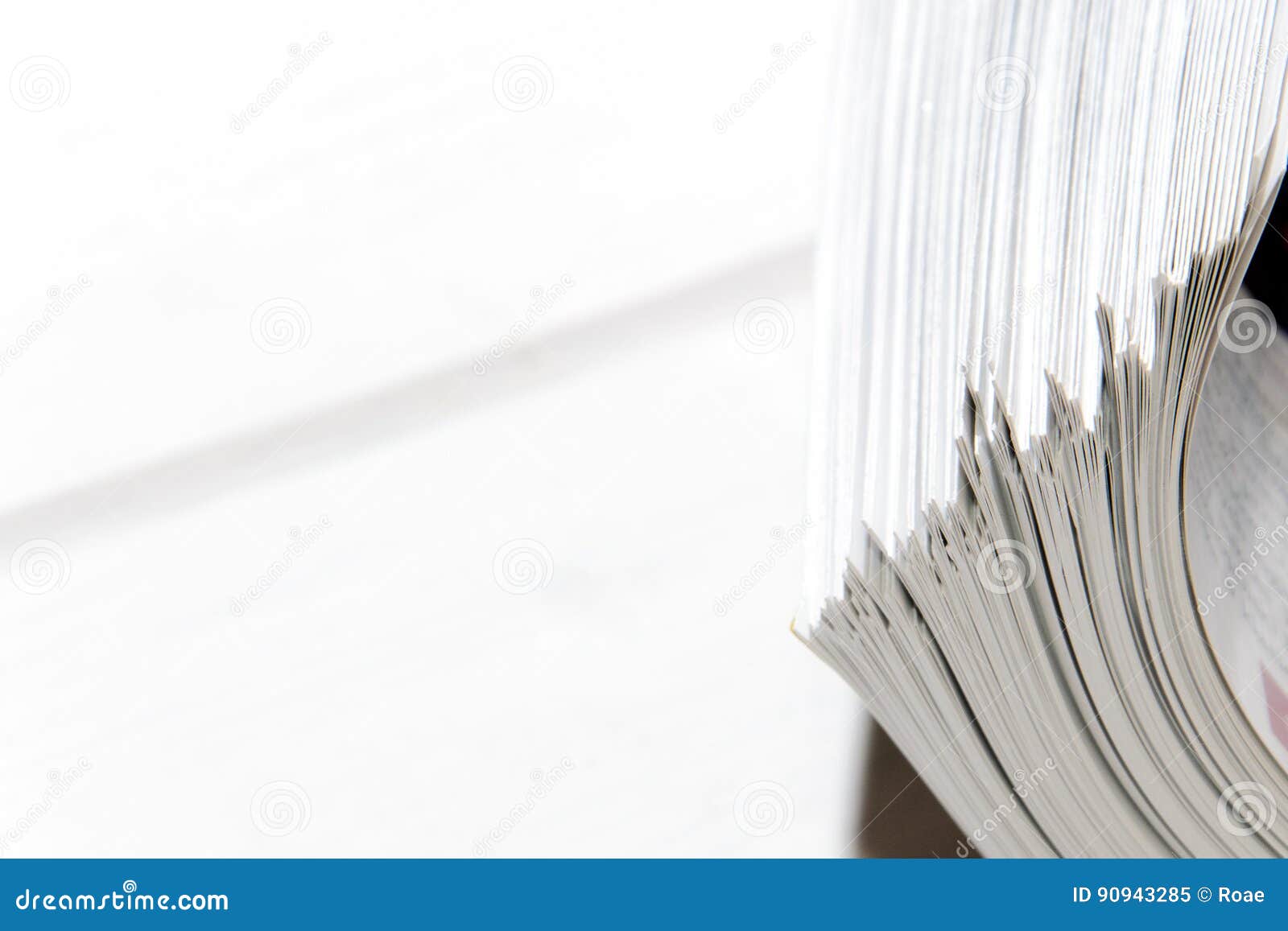 Side View of a Stack of Magazines Stock Image - Image of communication ...