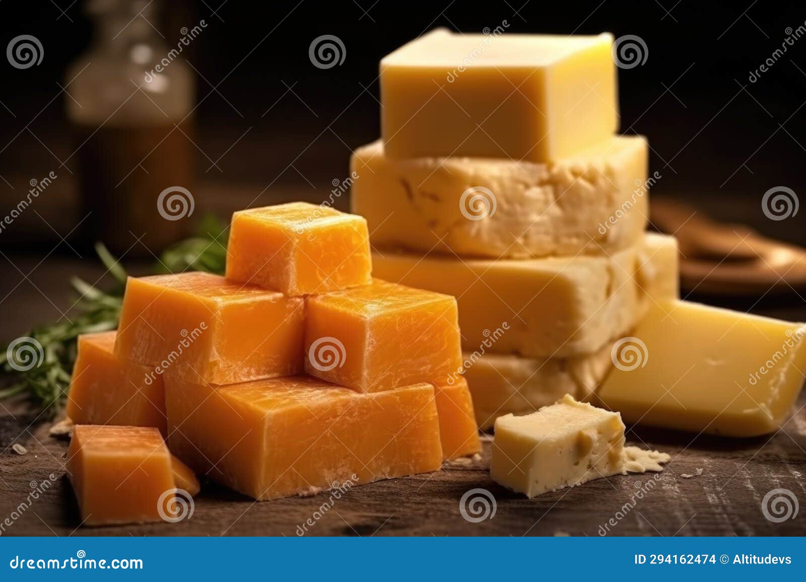Side View of Stacked Cheese with Detailed Texture Stock Illustration ...