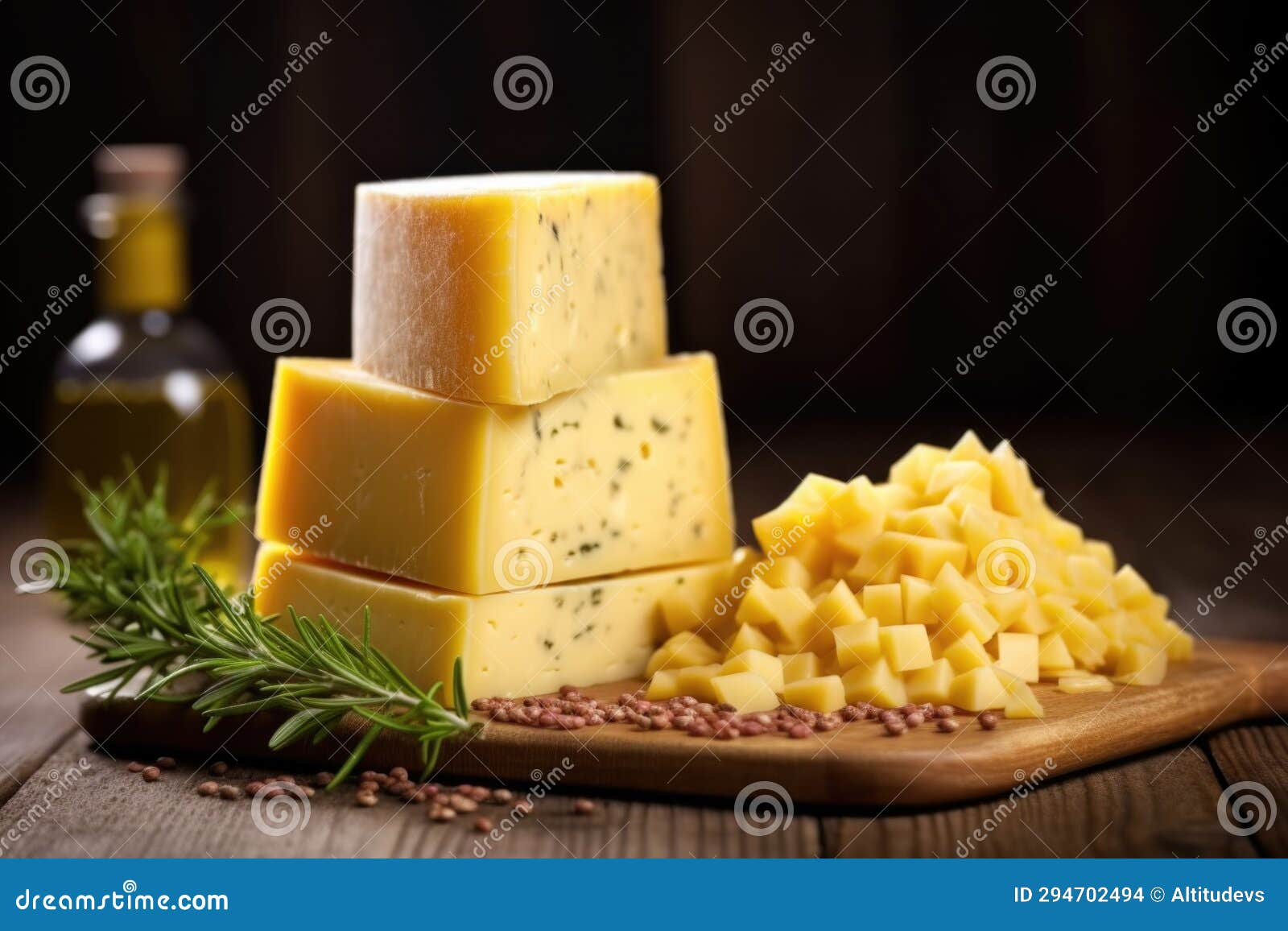 Side View of Stacked Cheese with Detailed Texture Stock Photo - Image ...