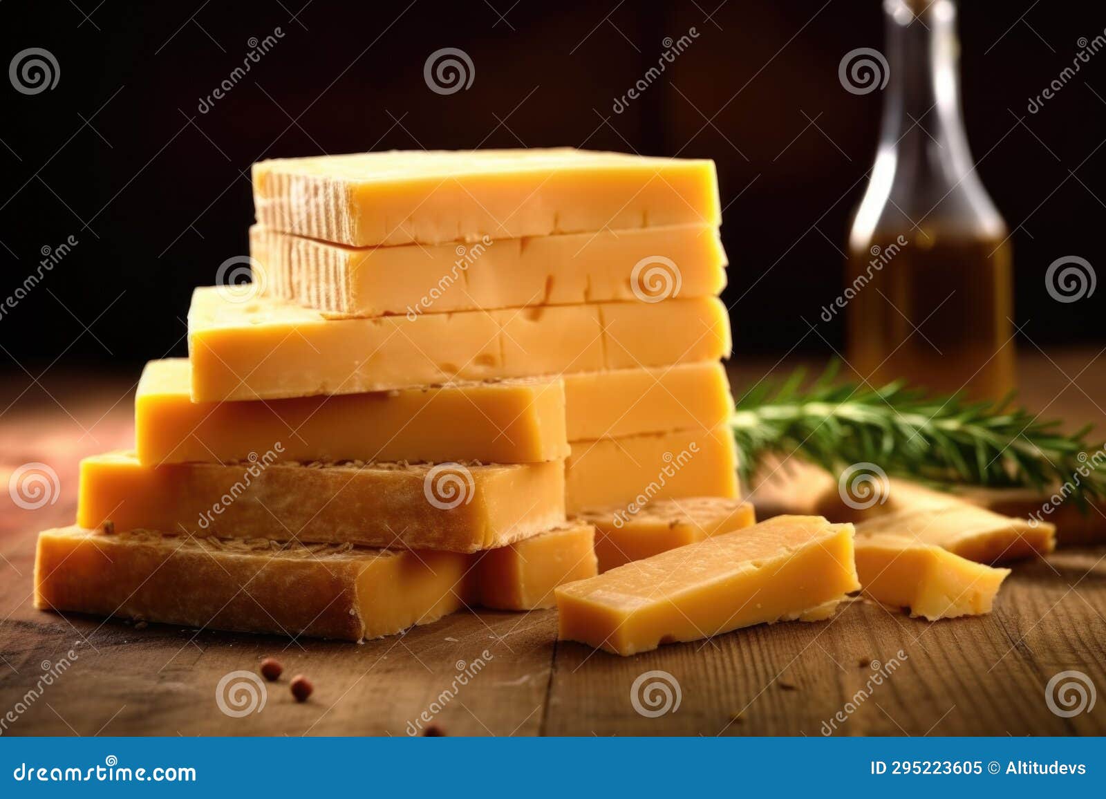 Side View of Stacked Cheese with Detailed Texture Stock Image - Image ...
